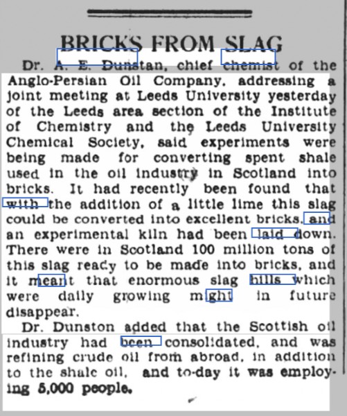 AP Slag | Scotland's Brick and Tile Manufacturing Industry