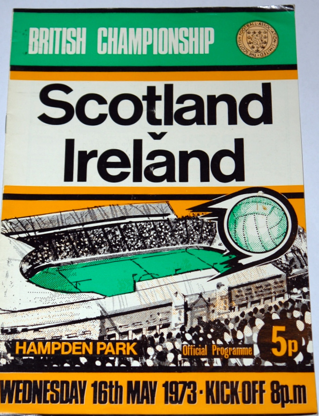 Scotland v Ireland 1973 programme | Scottish Football Memorabilia