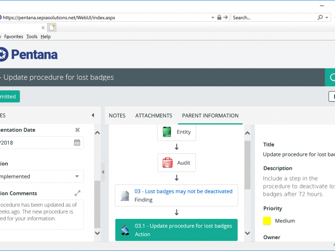 Pentana audit software configuration and setup | Sepia Solutions