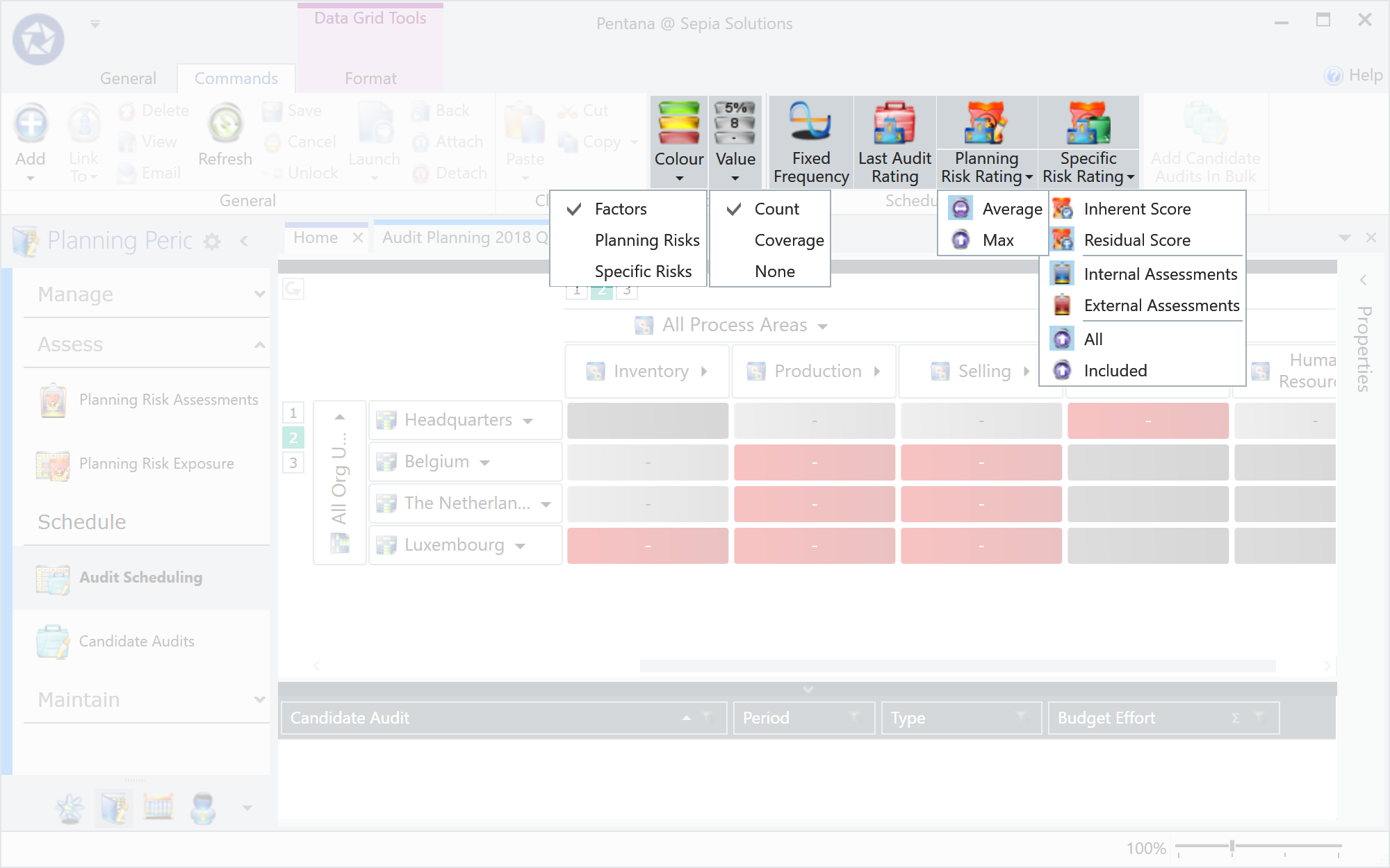 Risk-based audit planning in Pentana - Sepia Solutions