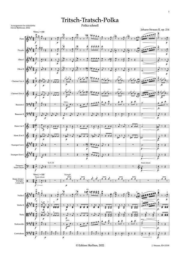 Strauss II, Johann: Tritsch-Tratsch-Polka – Edition Skellton