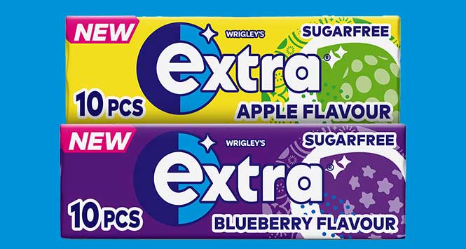 Mars Wrigley adds Apple and Blueberry flavours to Extra range