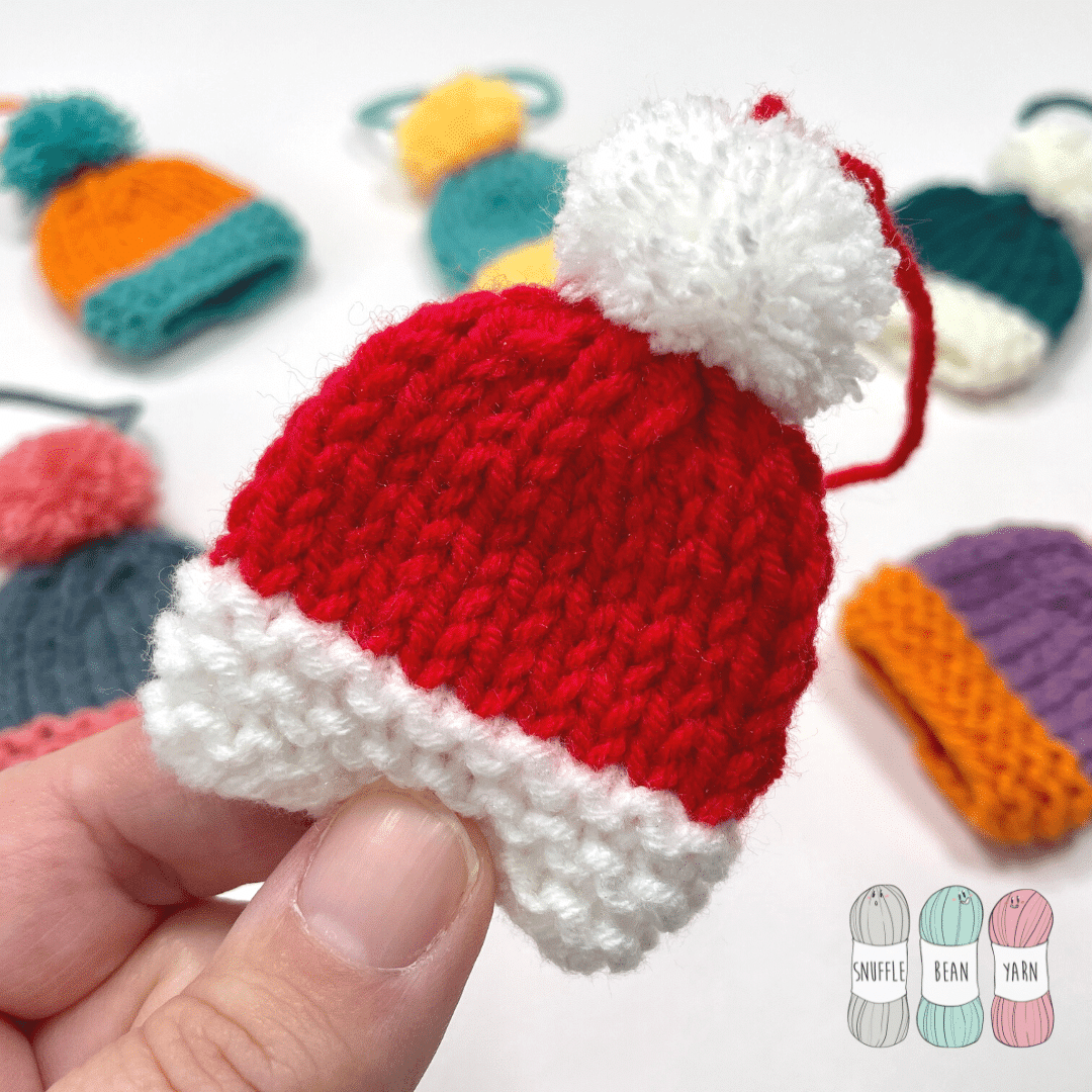 QUICK & EASY Little Knitted Hats for Christmas! 🎄 - Snufflebean Yarn