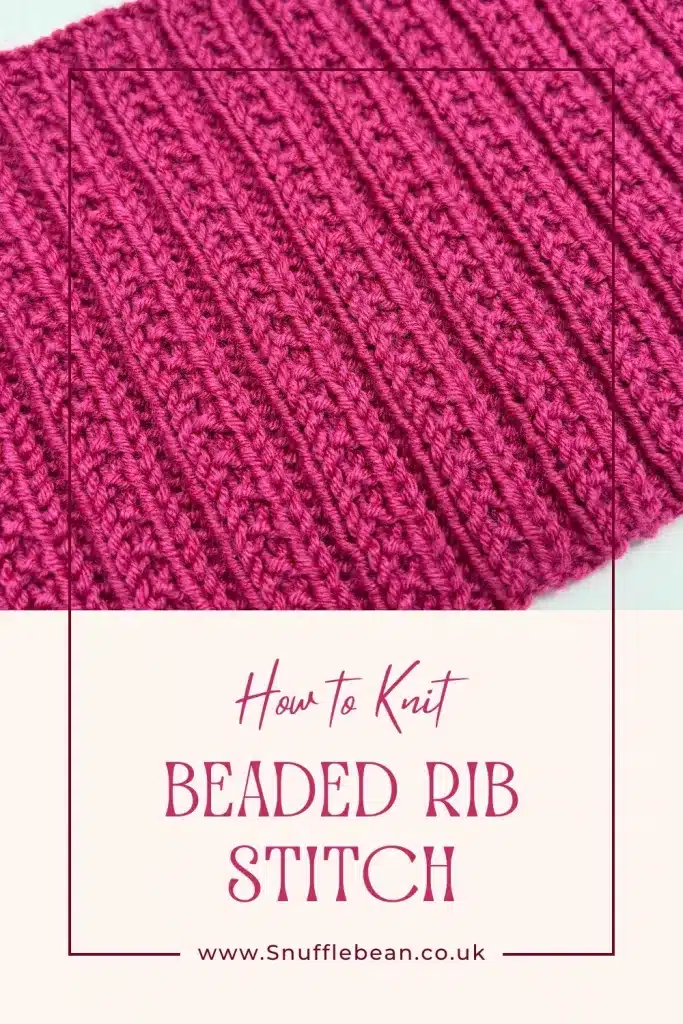 How to Knit Beaded Rib Stitch [Free Written Pattern & Video Tutorial ...