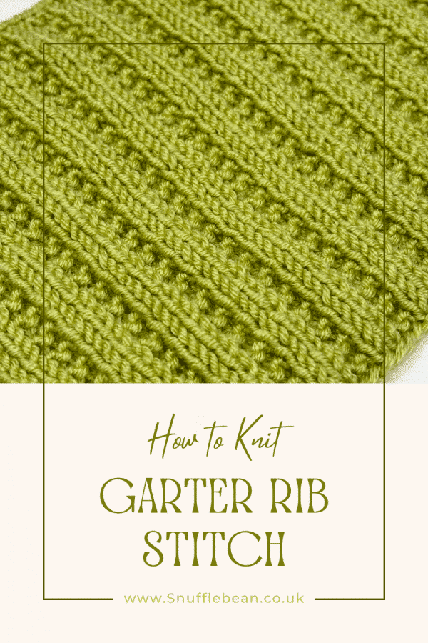 How to Knit Garter Rib Stitch [Free Video Tutorial & Written Pattern ...