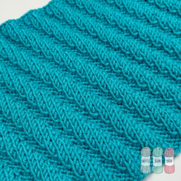 How to Knit Spiral Diagonal Rib Stitch [Free Video Tutorial & Written ...