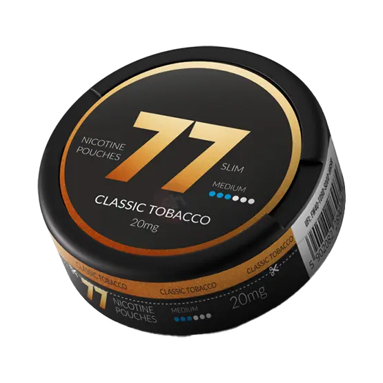 77 Classic Tobacco 20mg All White Snus – Snushandel.se