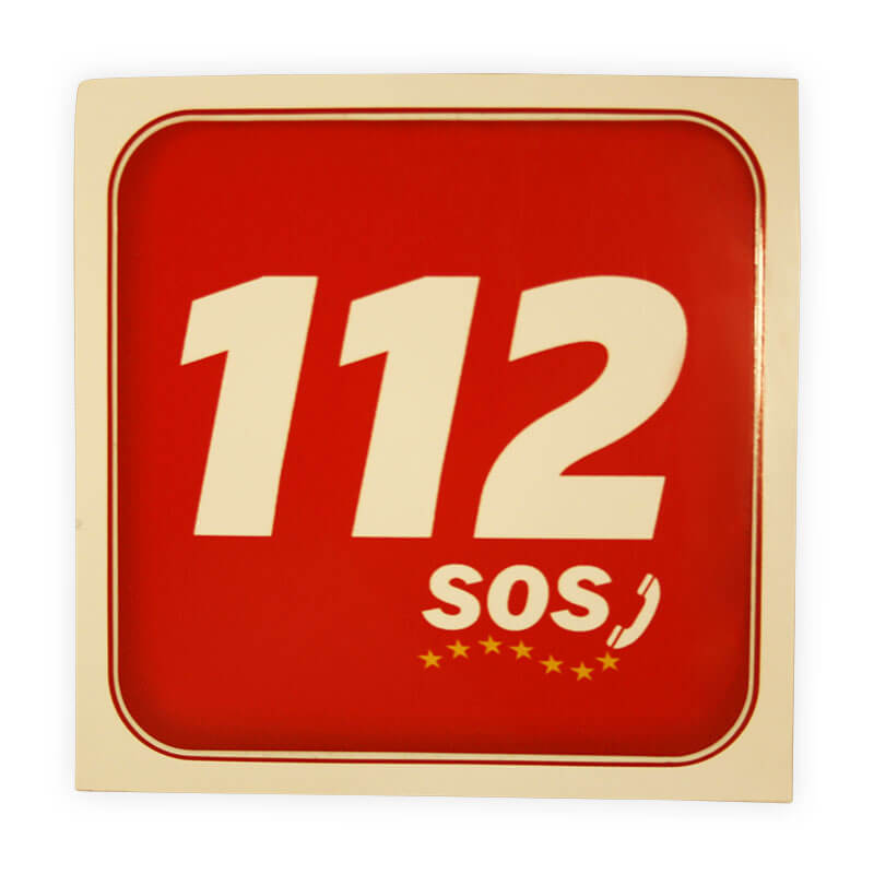 Sticker Logo 112 (8cm x 8cm) - Webshop Spoed 112