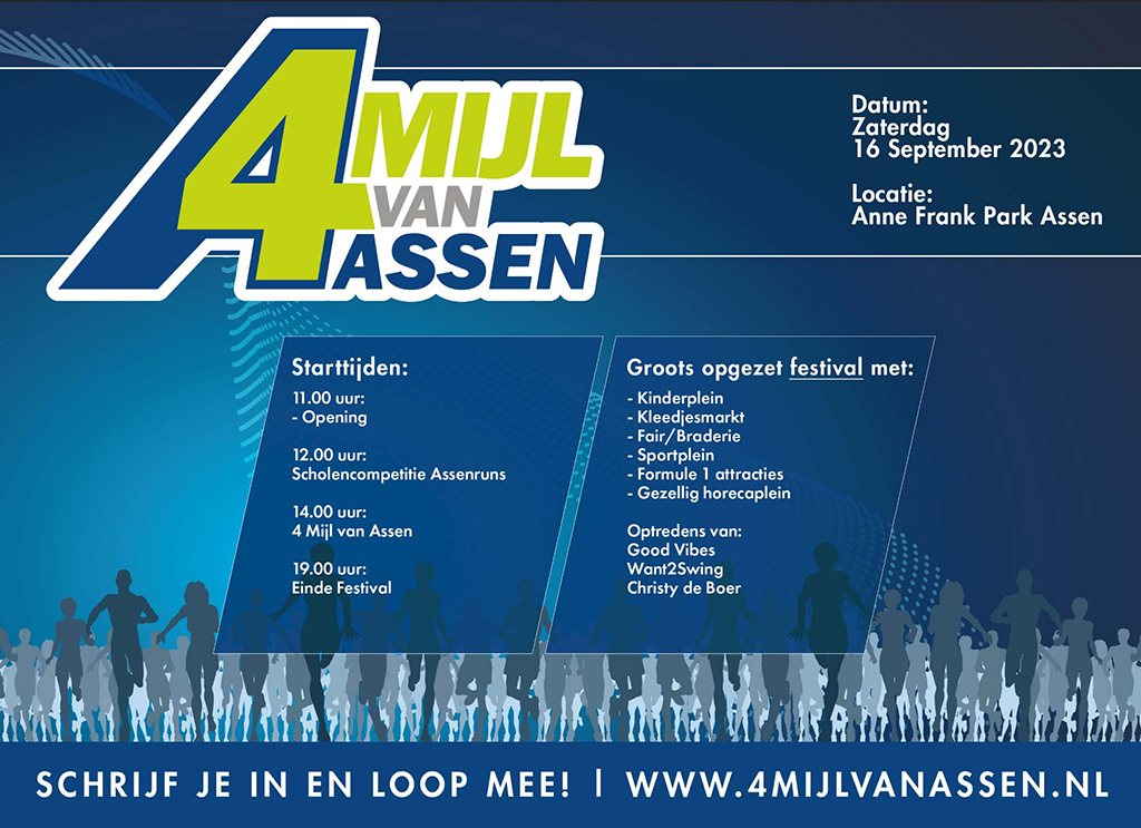 4 Mijl Assen 16 september 2023 | Sportief Assen