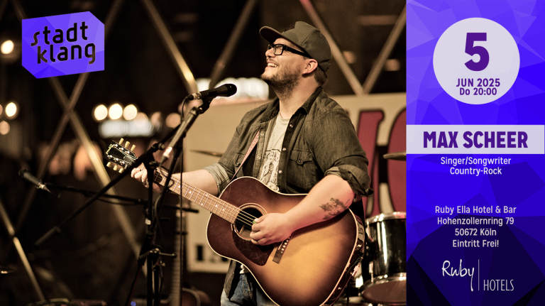 05. Juni 2025 | MAX SCHEER | live @ Ruby Ella Hotel & Bar, Köln » «stadtklang»