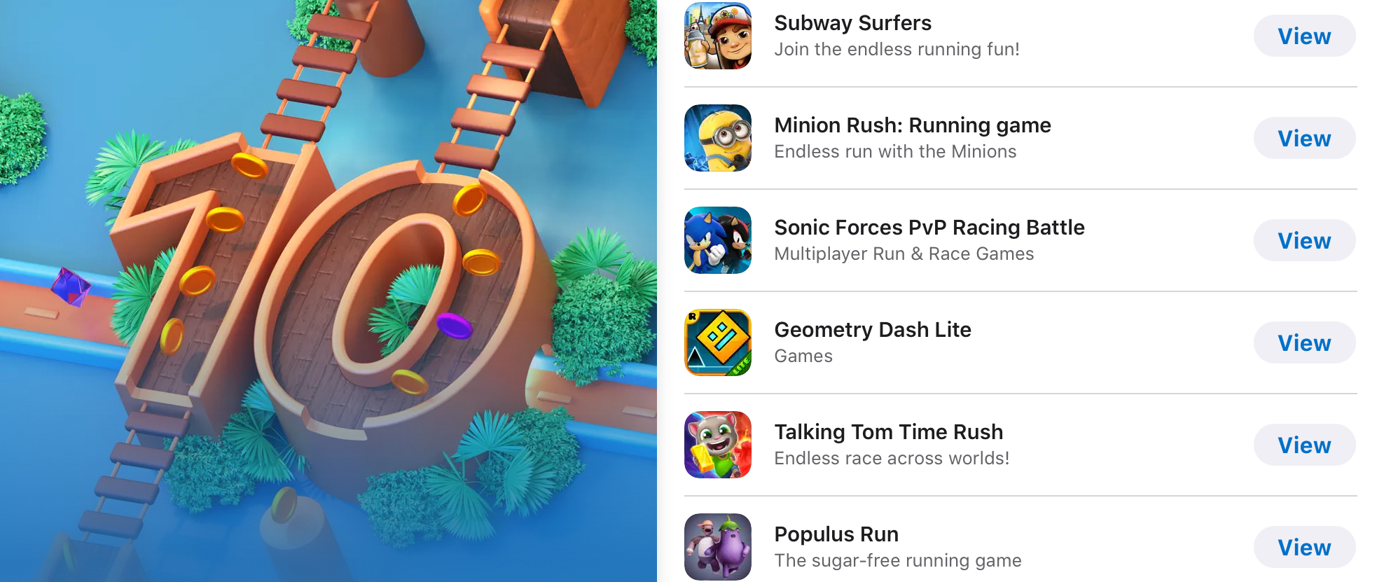 App Store Preview: Top 10 Runner Games - StarAvis