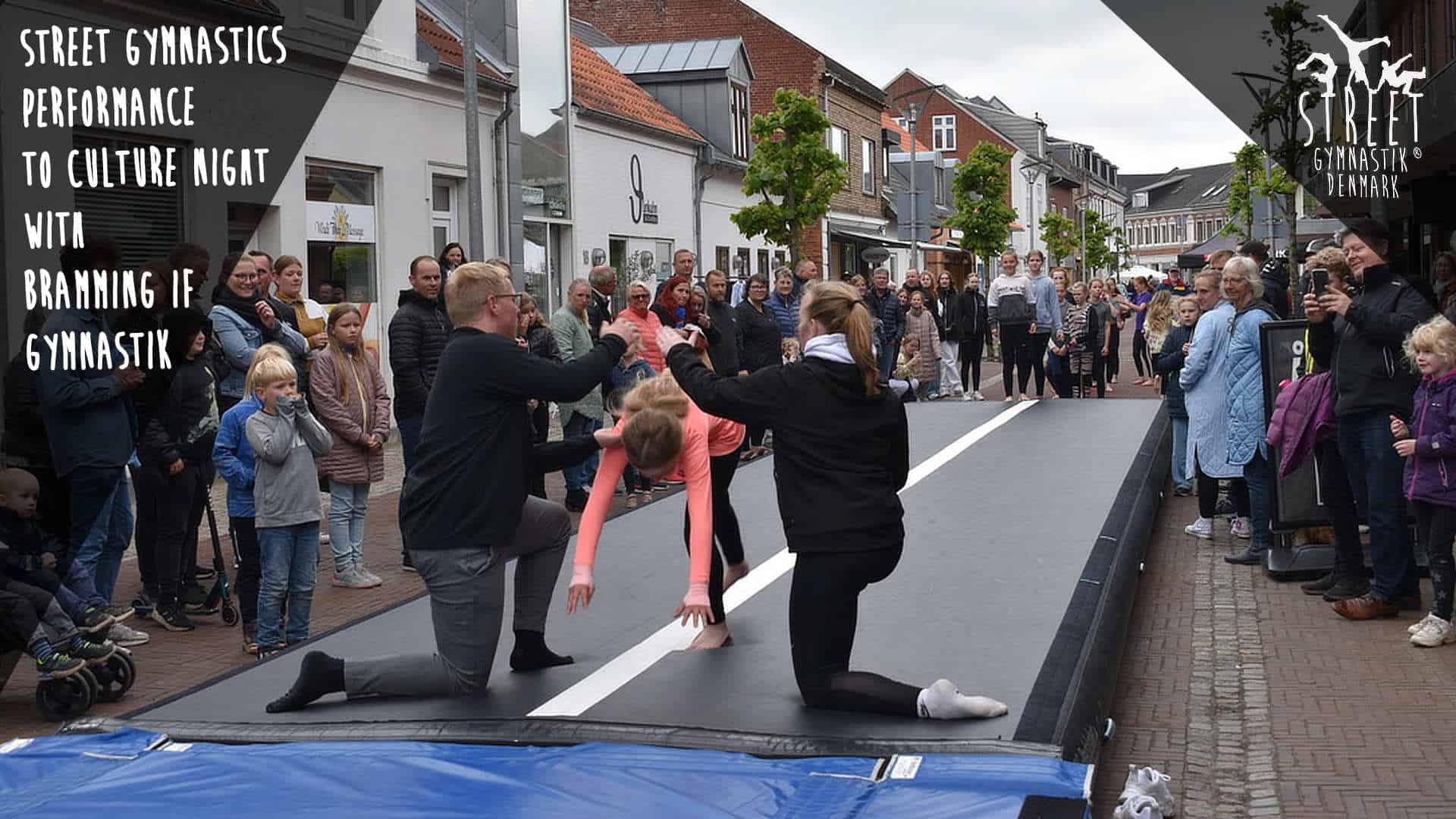 Street Gymnastics in the pedestrian street of Culture Night Bramming