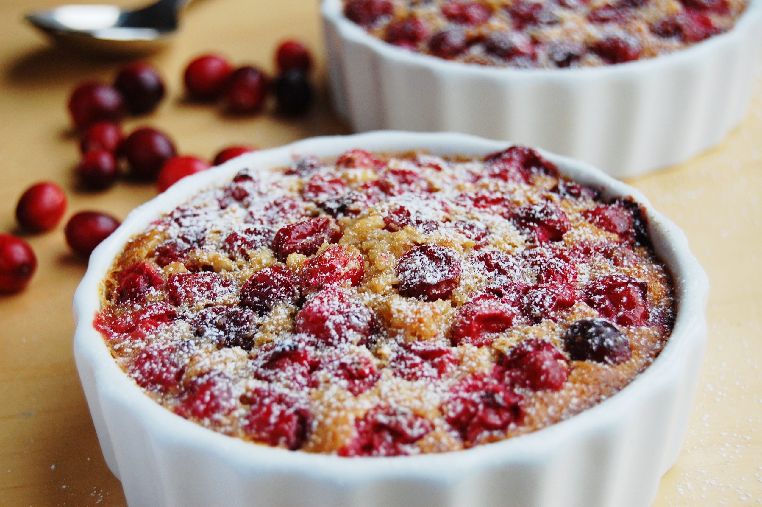 Clafoutis inspired cranberry dessert - Sunita's World - life and food!