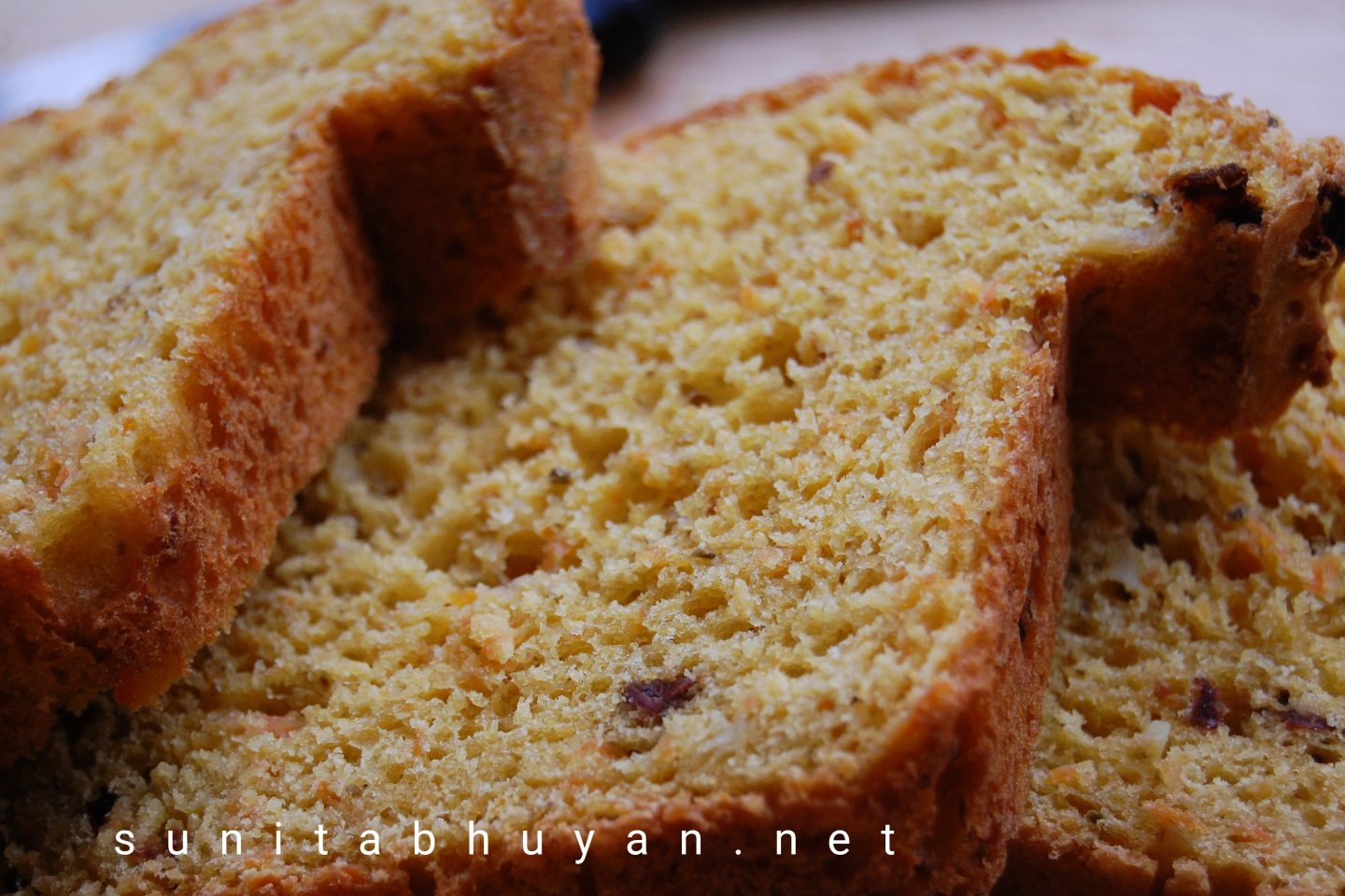 Cheesy savoury cornmeal bread - Sunita's World - life and food!