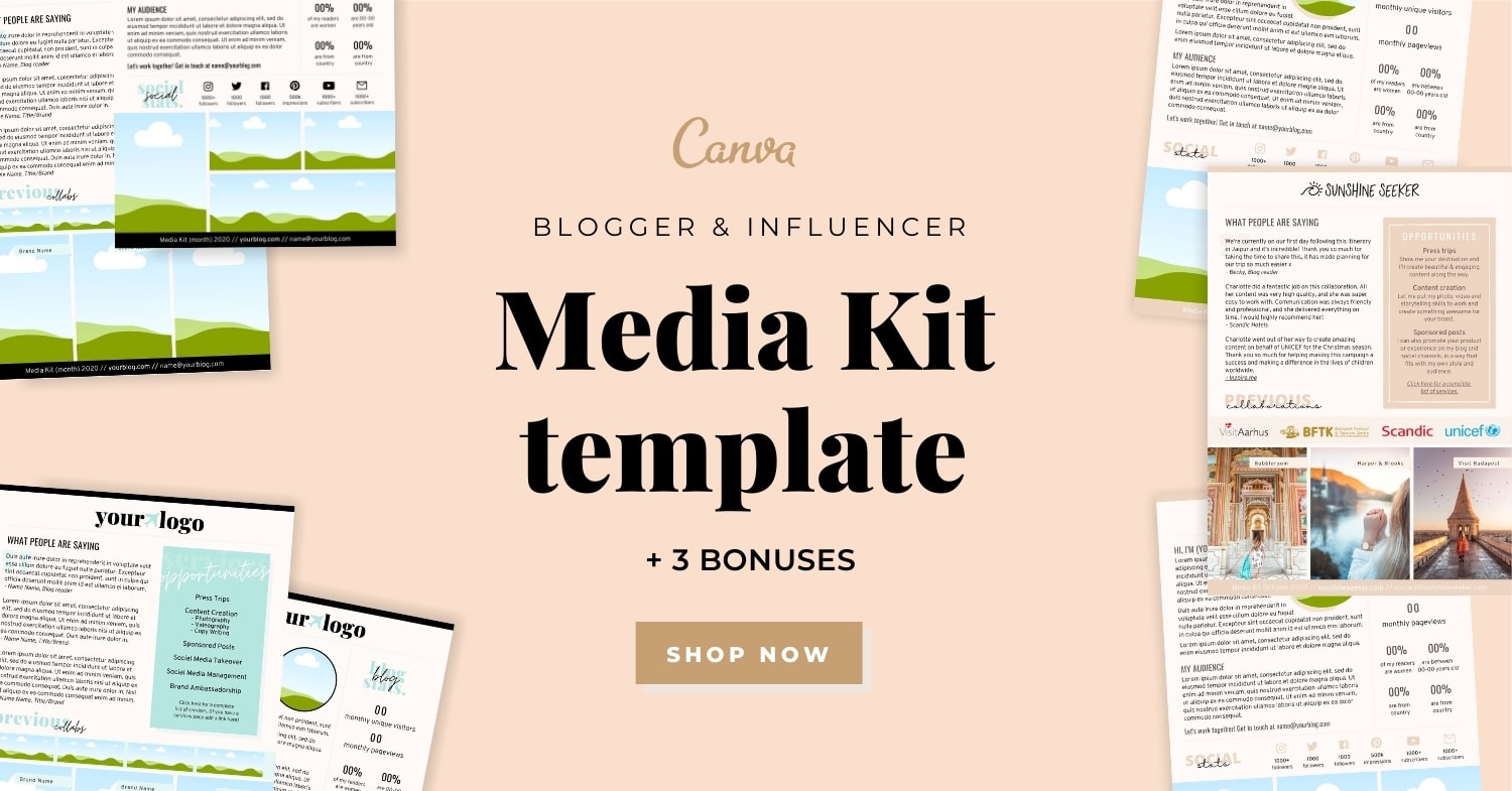 How to create a media kit as a travel blogger/influencer | Sunshine Seeker