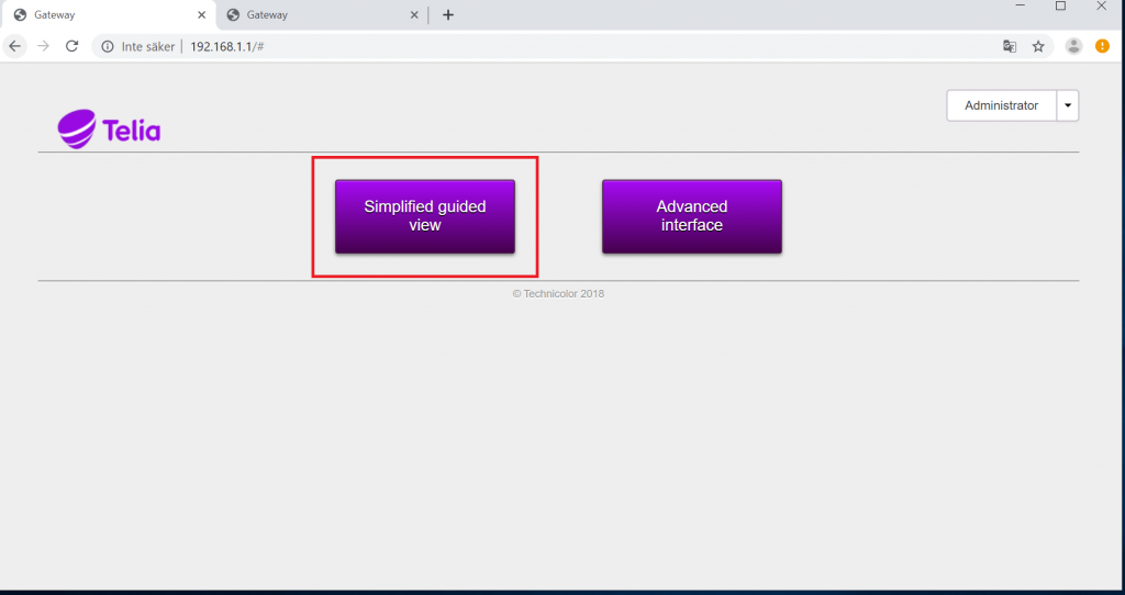 Hur du byter namn och lösenord på wifi, Technicolor TG799 (telia/comhem ...