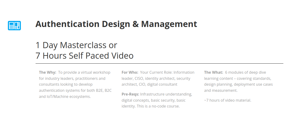 Course Launch: Authentication Design & Management - Security Boulevard