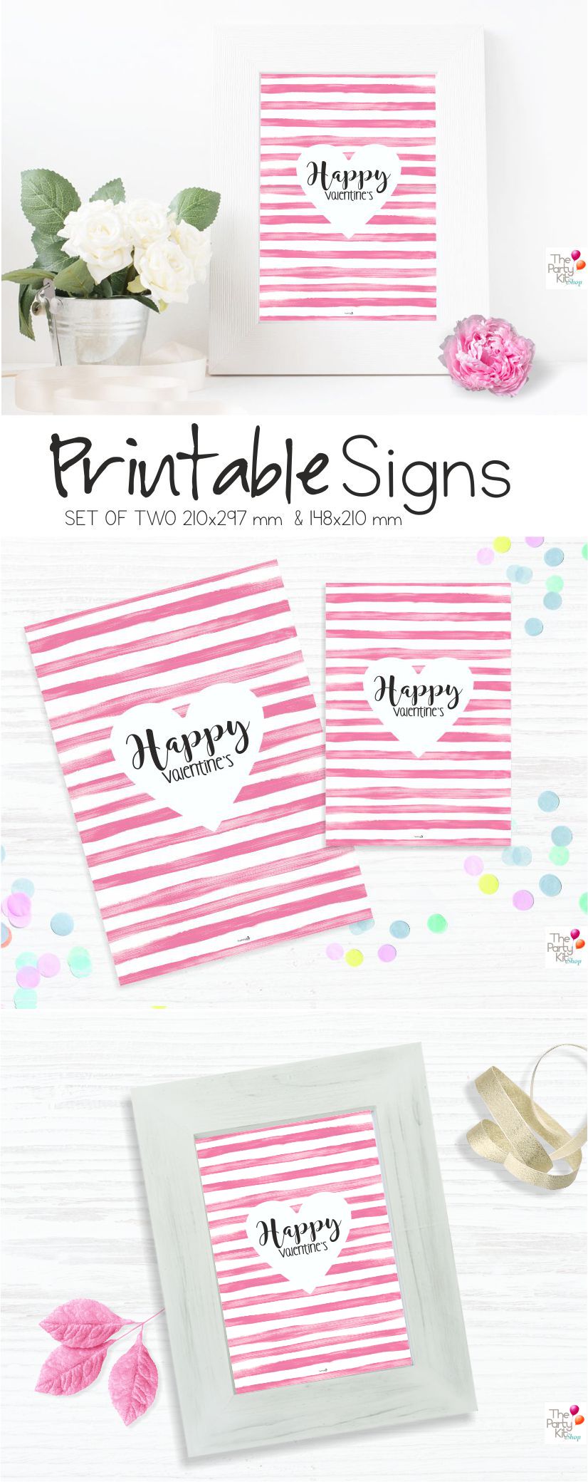 Happy Valentine's! printable sign - thepartykitshop