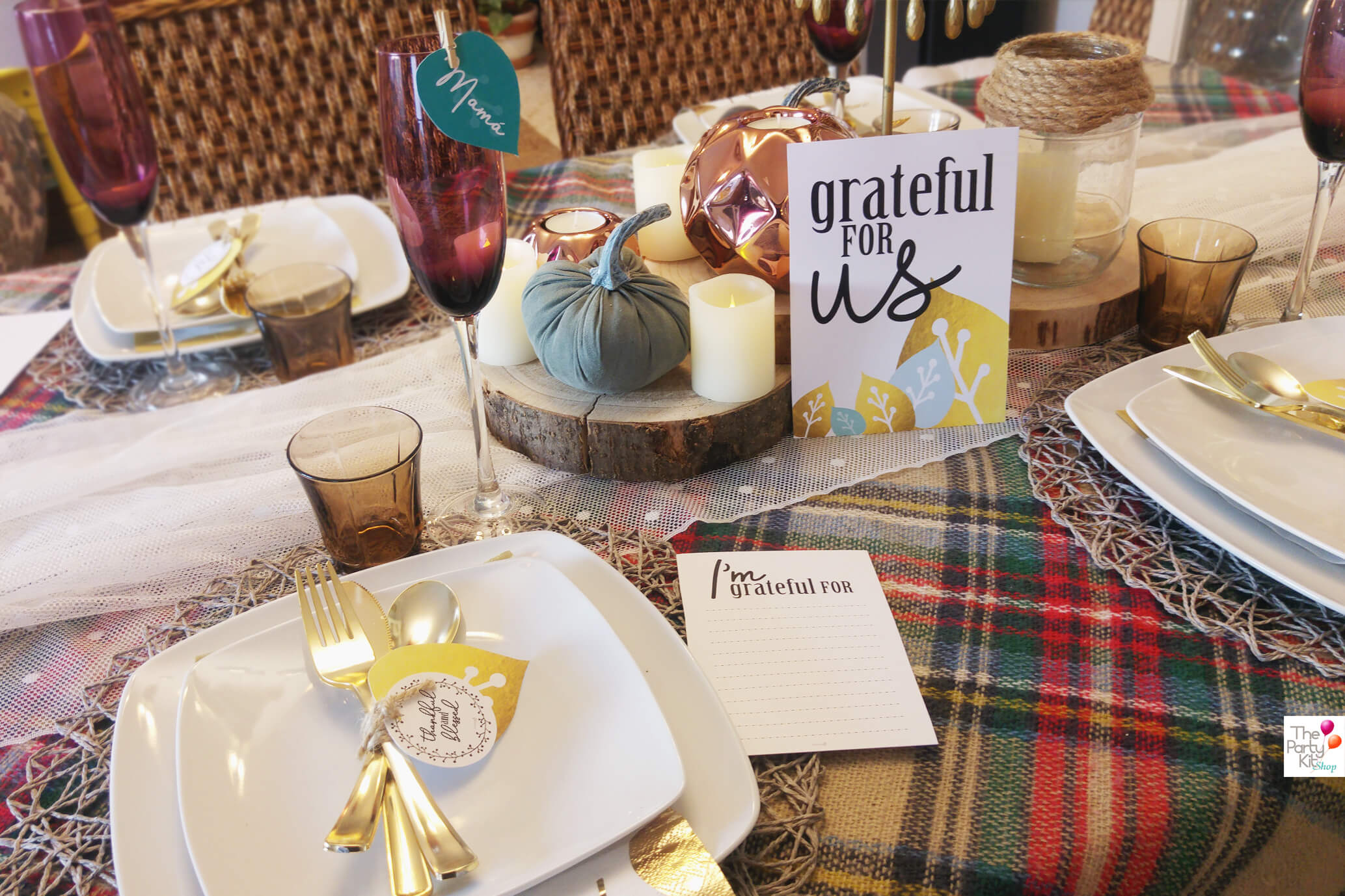 Thanksgiving printable collection "Grateful for Us" + FREEBIE ...