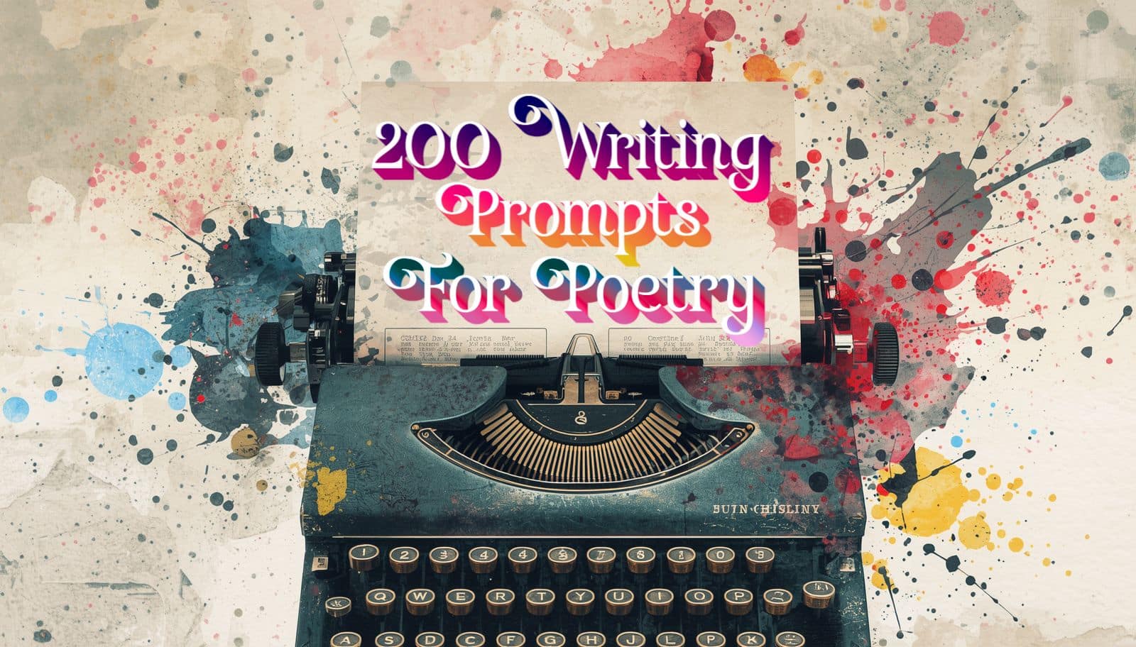 200 Writing Prompts For Poetry | The Table Read Magazine