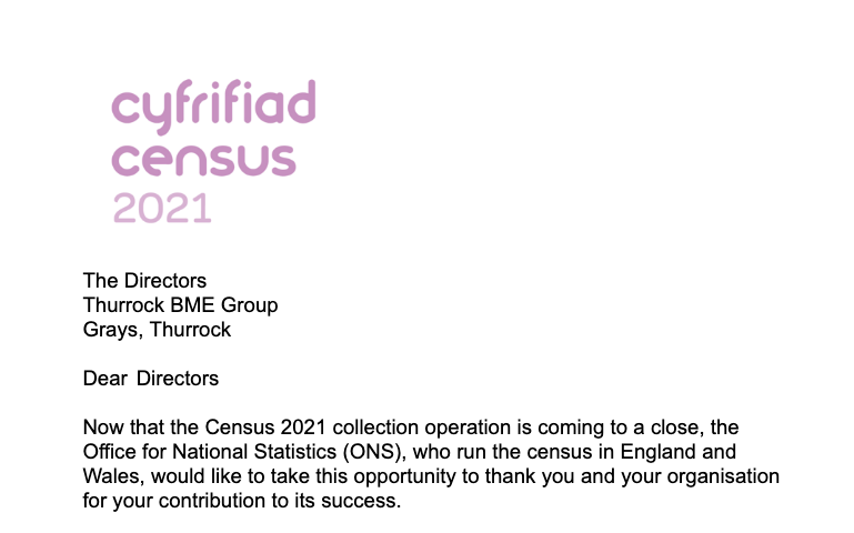 Census 2021 next steps – Thurrock BME