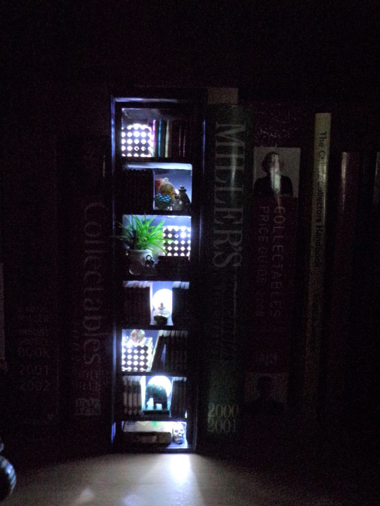 SOLD…..Bookshelf art booknook. Book Nook. Bookshelf insert. LED fairy ...