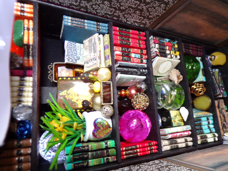 SOLD. Booknook. Book Nook. Bookshelf insert. LED fairy lights. Library ...