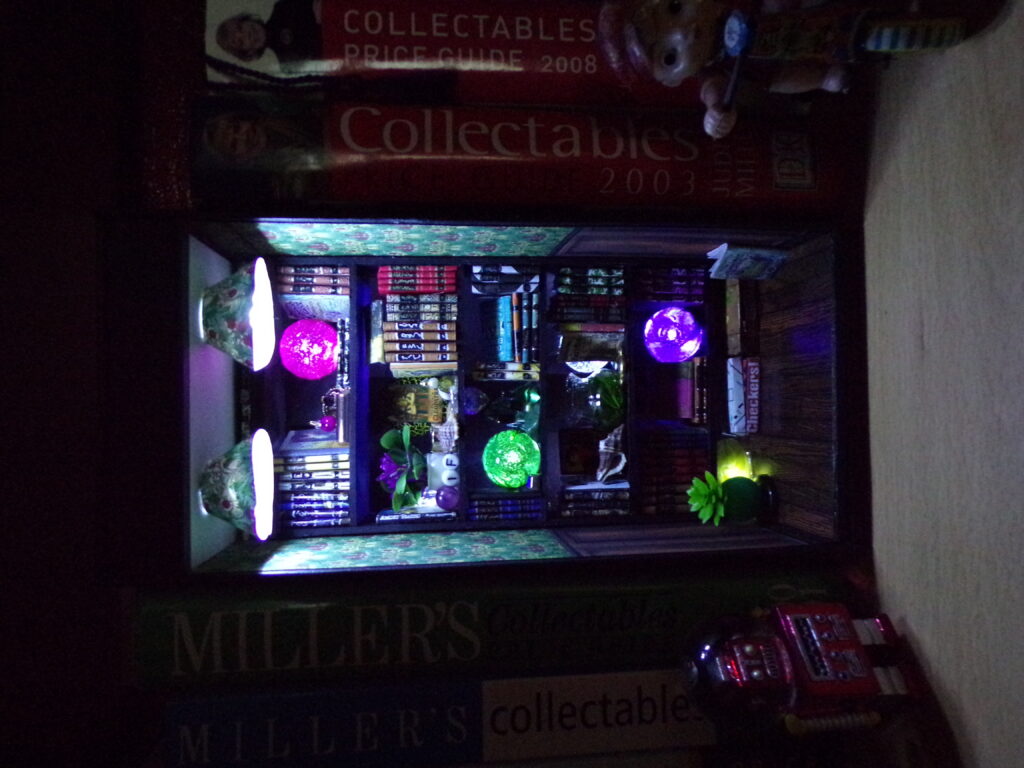 SOLD. Book Nook. Bookshelf insert. LED fairy lights. Booknook. Diorama ...