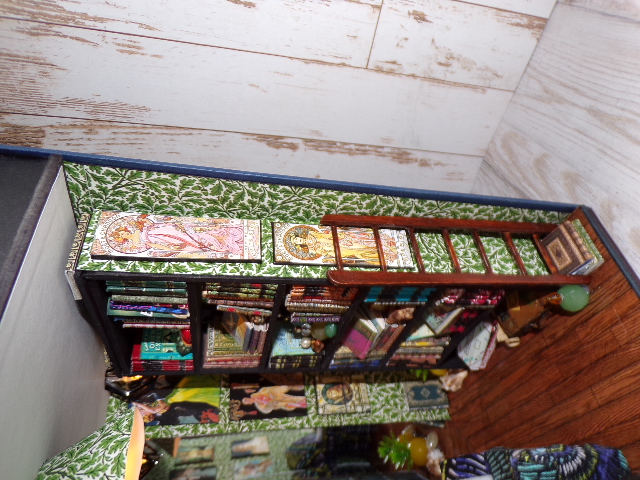 SOLD. Book Nook. Bookshelf insert. LED fairy lights. Cosy chair in ...