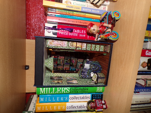 SOLD. Book Nook. Bookshelf insert. LED fairy lights. Cosy chair in ...