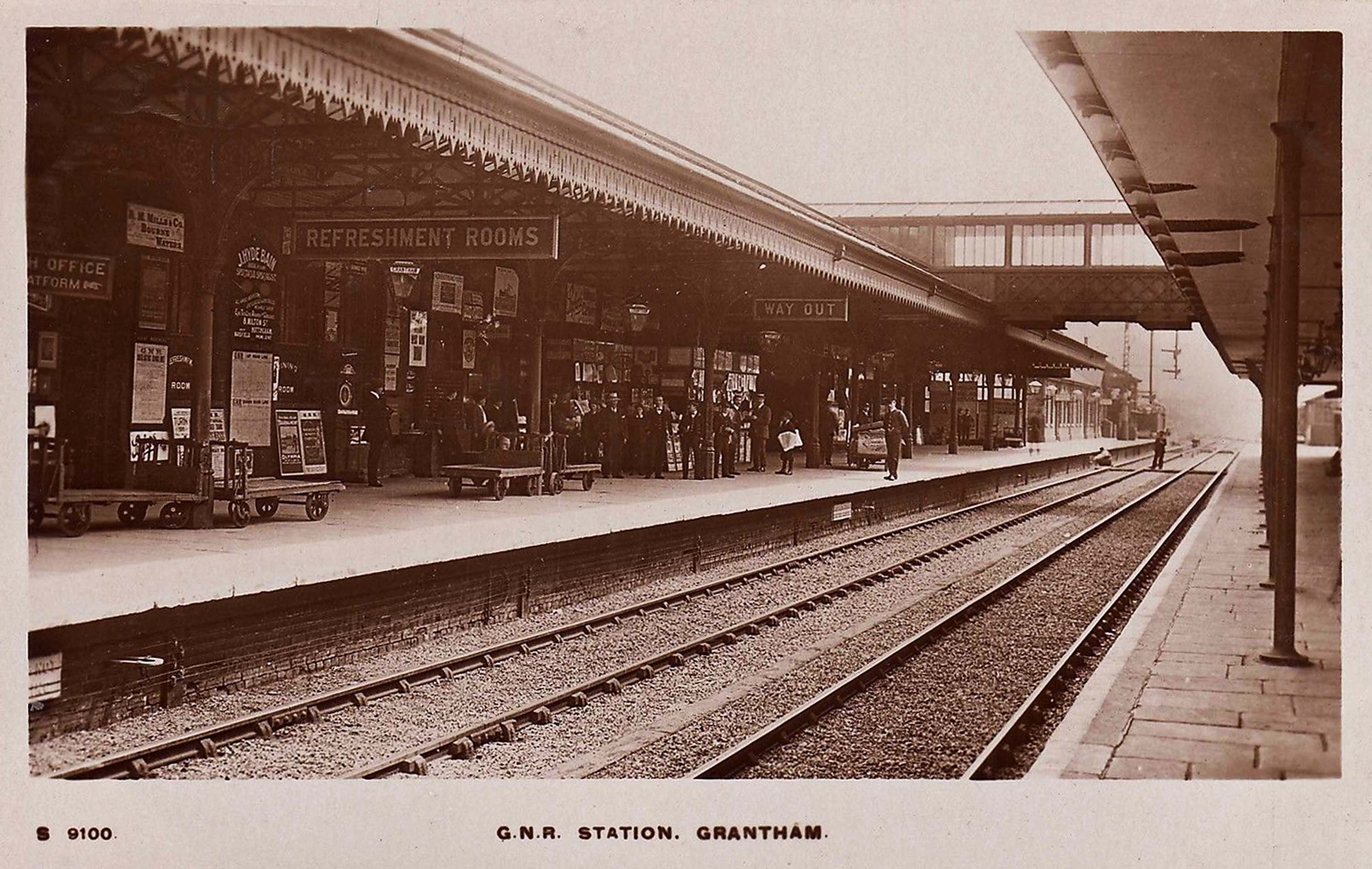 Grantham Station Buildings - Tracks through Grantham