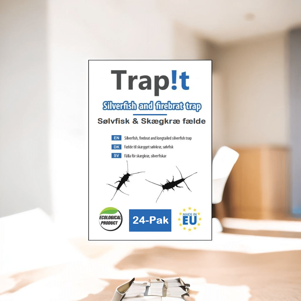 24-Pak Sølvfisk- & Skægkræ Fælde - Trapit.dk