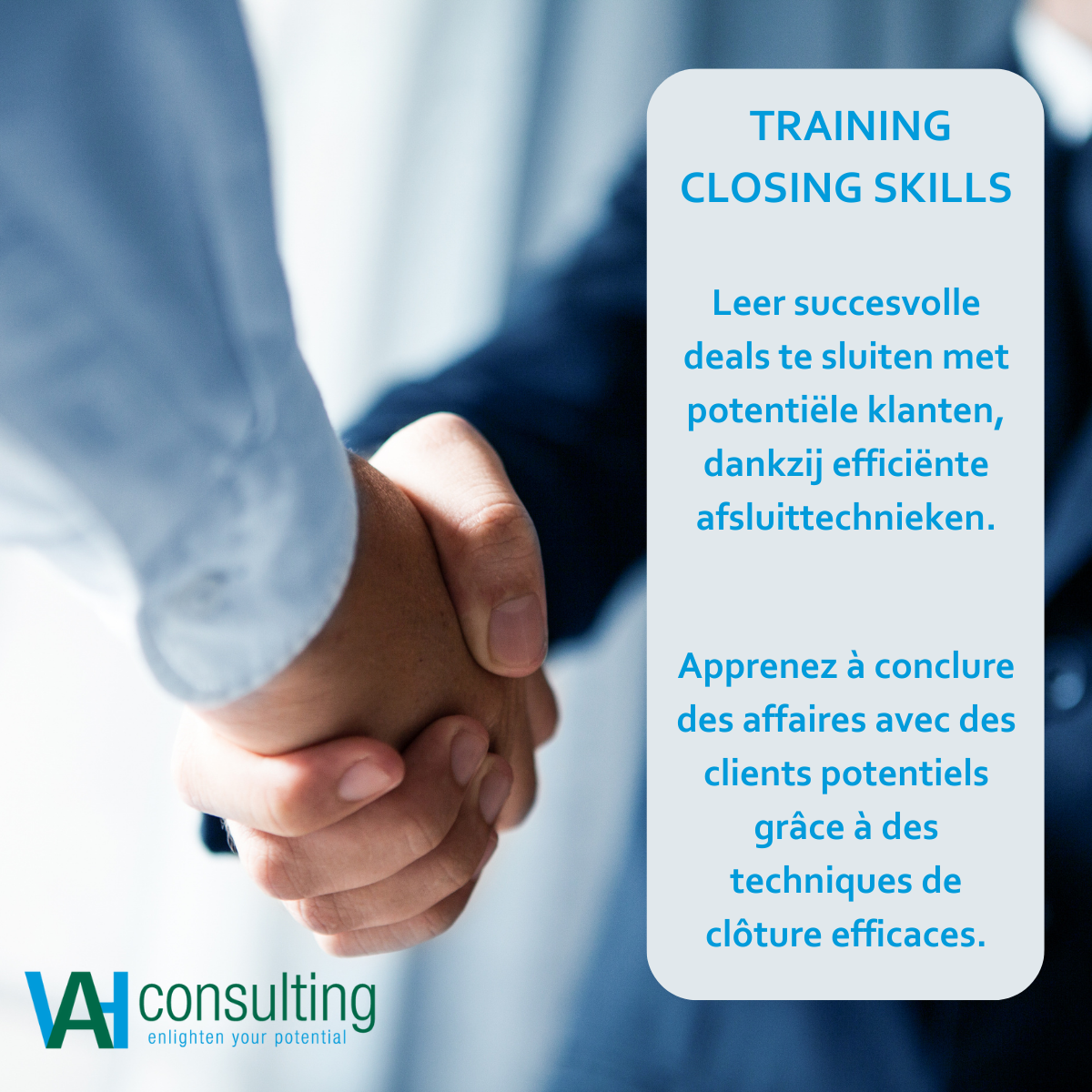 Afsluittechnieken sales - VAH Consulting
