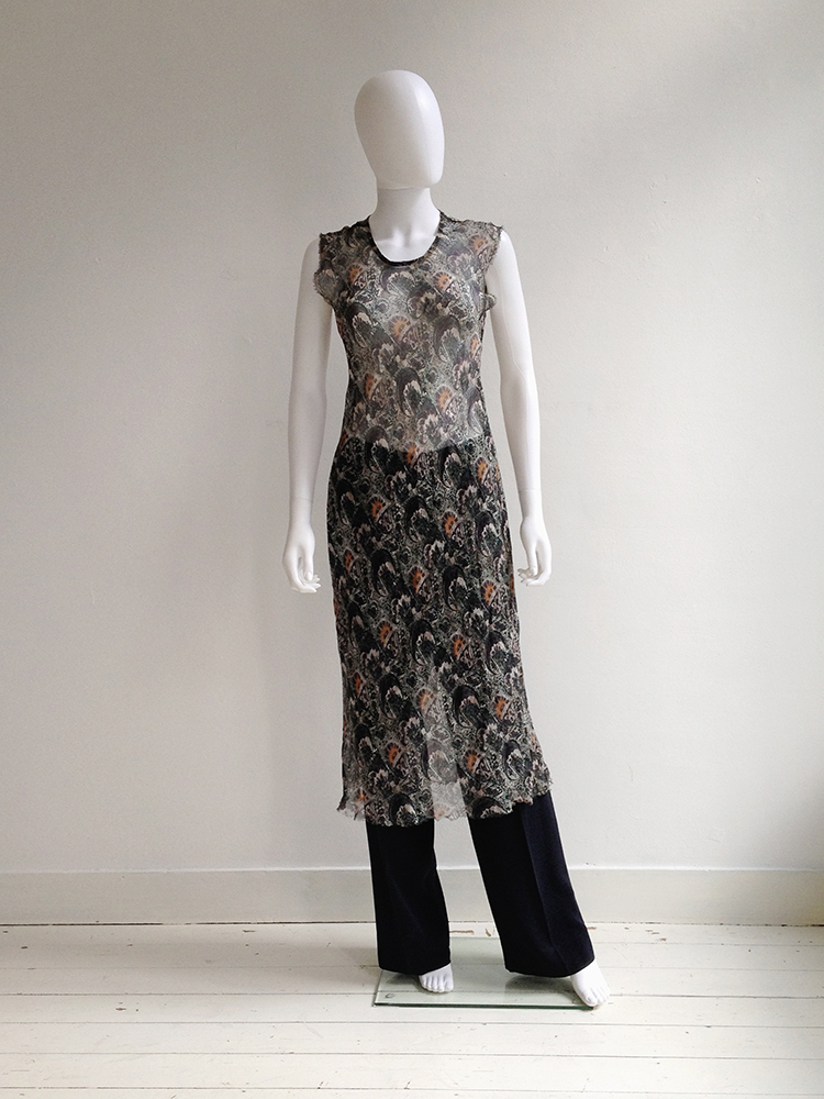 Dries Van Noten sheer dress — spring 1998 - VANIITAS vintage Dries Van Noten sheer dress — spring 1998 - VANIITAS vintage