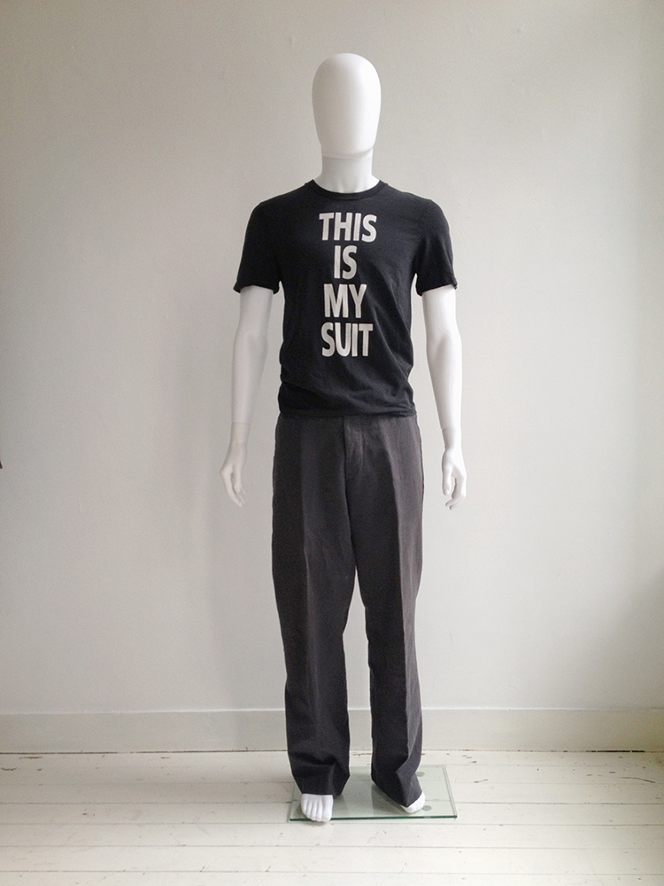 Maison Martin Margiela grey suit — spring 2010 - VANIITAS Maison Martin Margiela grey suit — spring 2010 - VANIITAS
