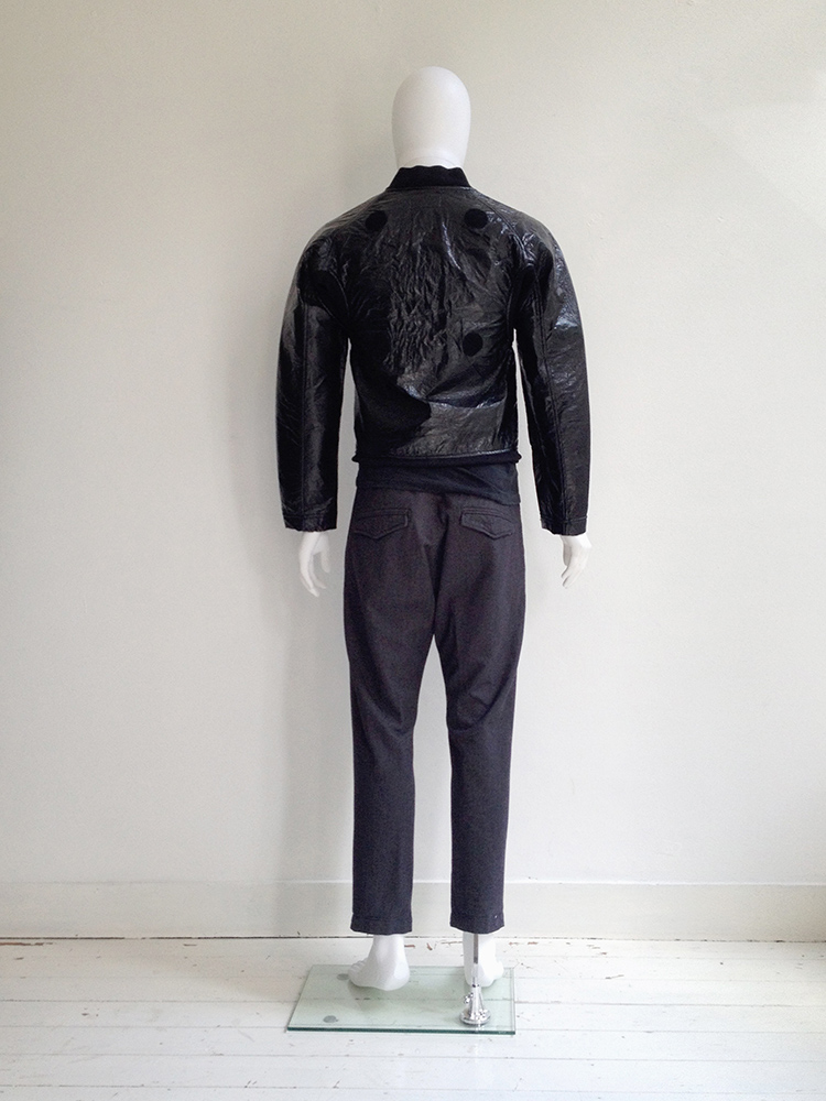 Walter Van Beirendonck W< black plastic bomber — spring Walter Van Beirendonck W< black plastic bomber — spring