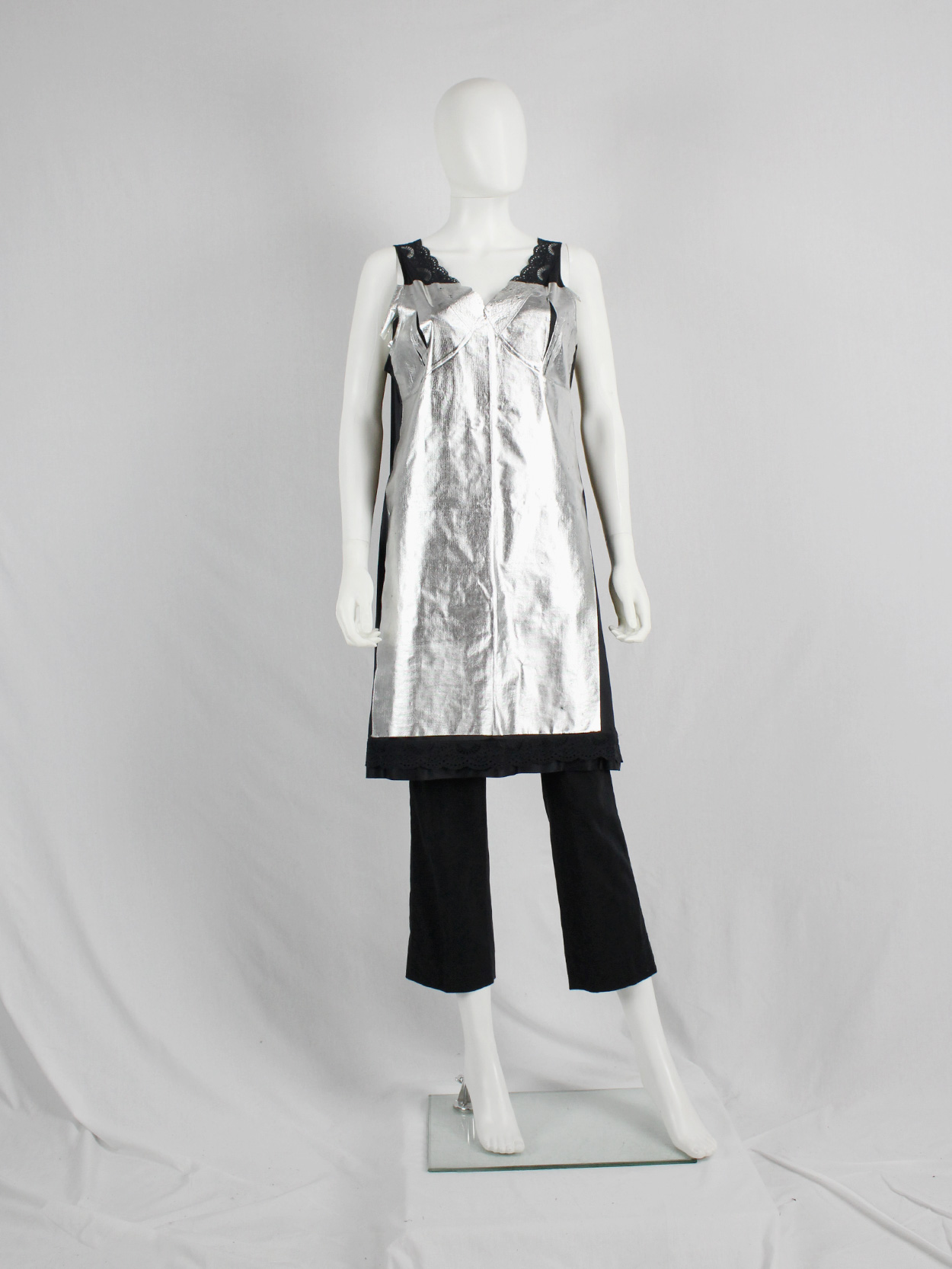 Maison Martin Margiela artisanal black lace dress with Maison Martin Margiela artisanal black lace dress with