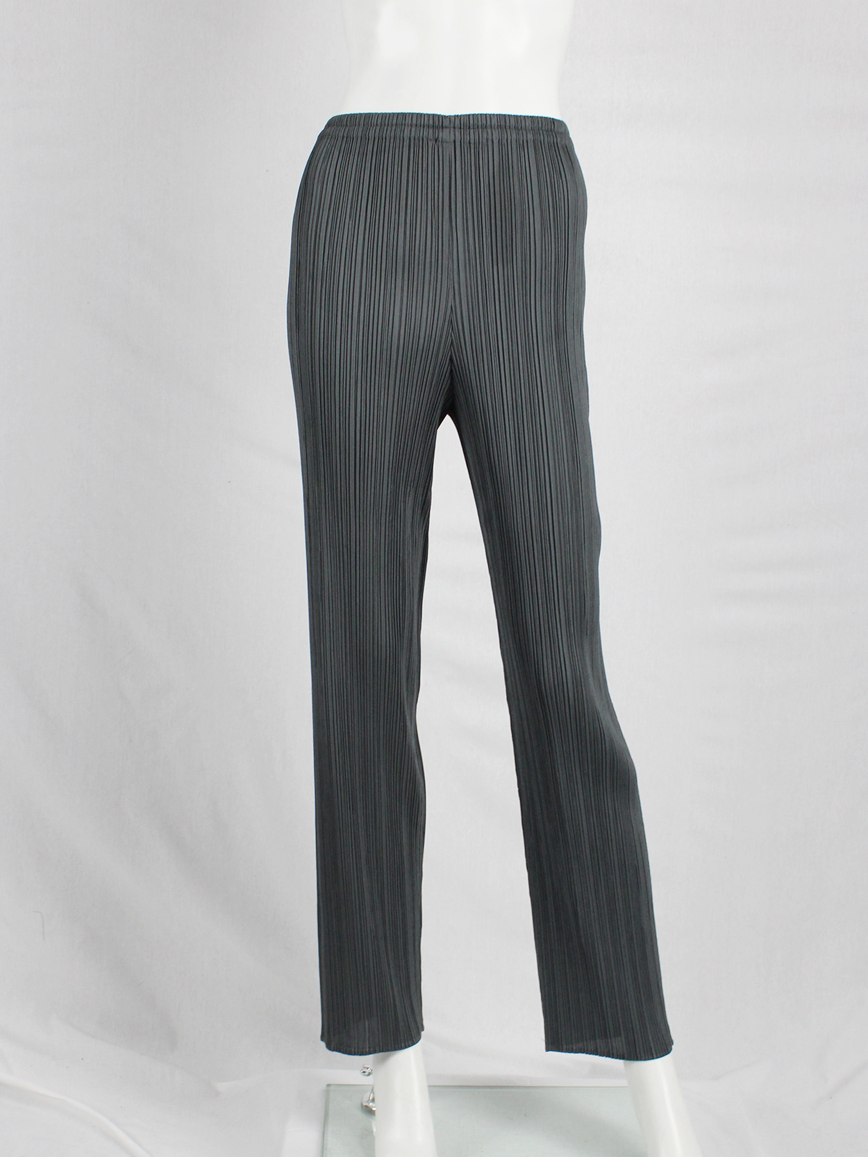 Issey Miyake Pleats Please grey trousers with fine pleats Issey Miyake Pleats Please grey trousers with fine pleats