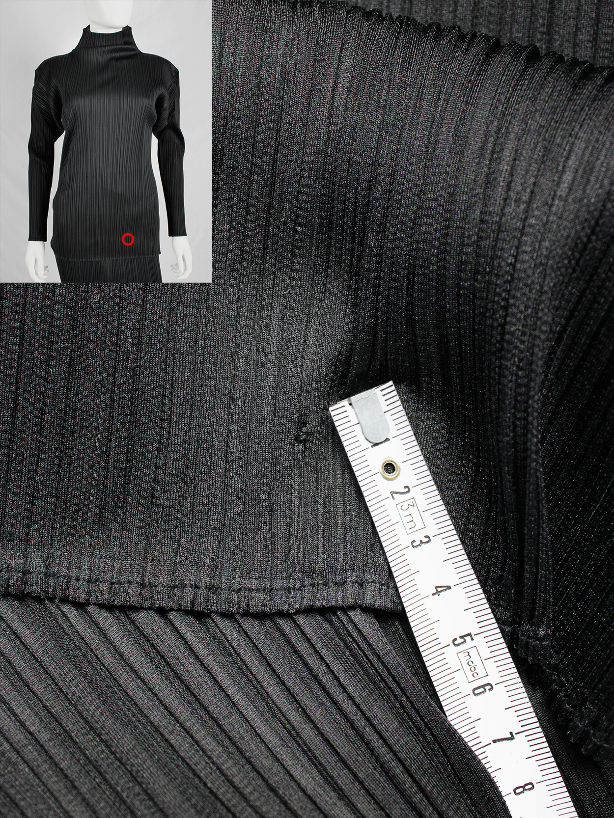 Issey Miyake black turtleneck jumper with fine pressed Issey Miyake black turtleneck jumper with fine pressed