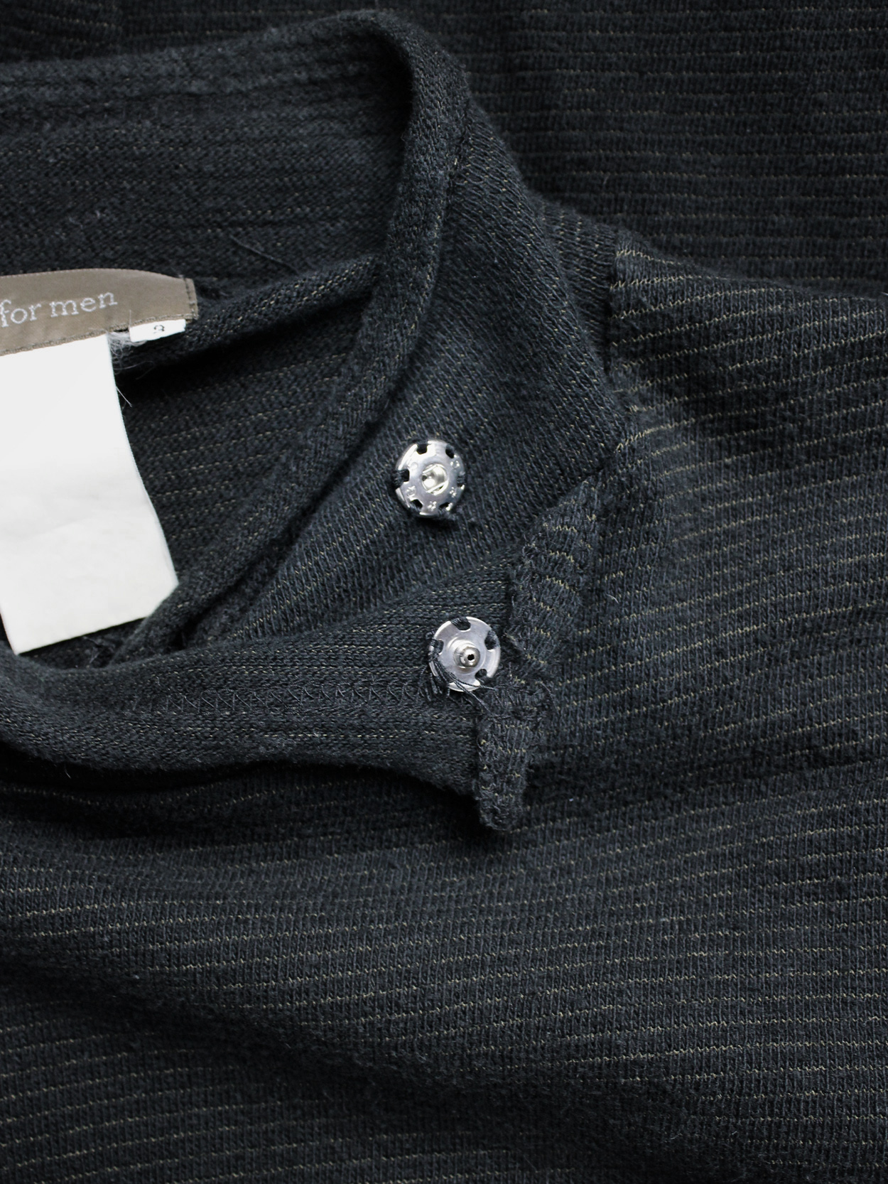 Y's for men black jumper with deconstructed neckline Y's for men black jumper with deconstructed neckline