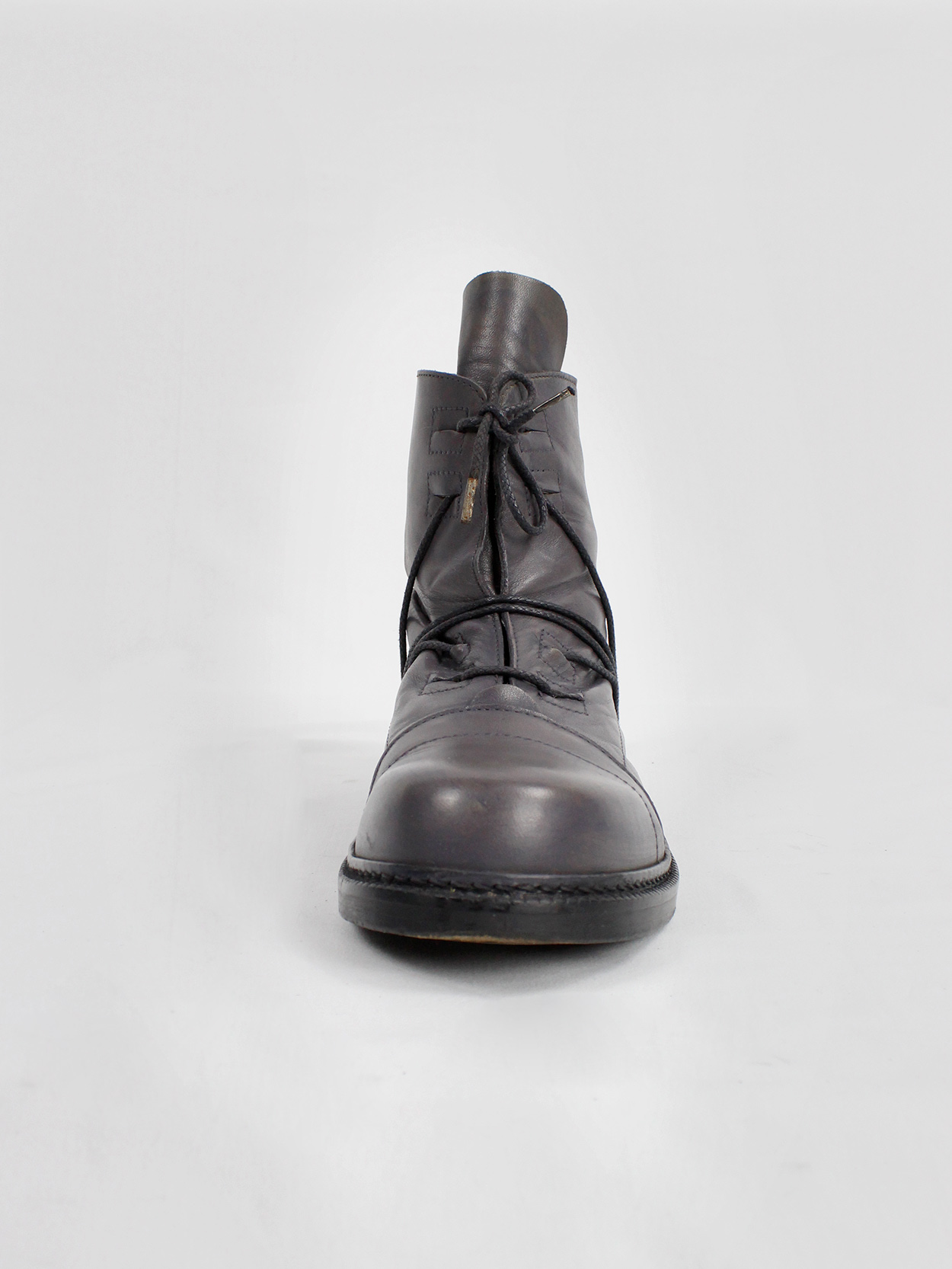 Dirk Bikkembergs grey tall boots with laces through the Dirk Bikkembergs grey tall boots with laces through the
