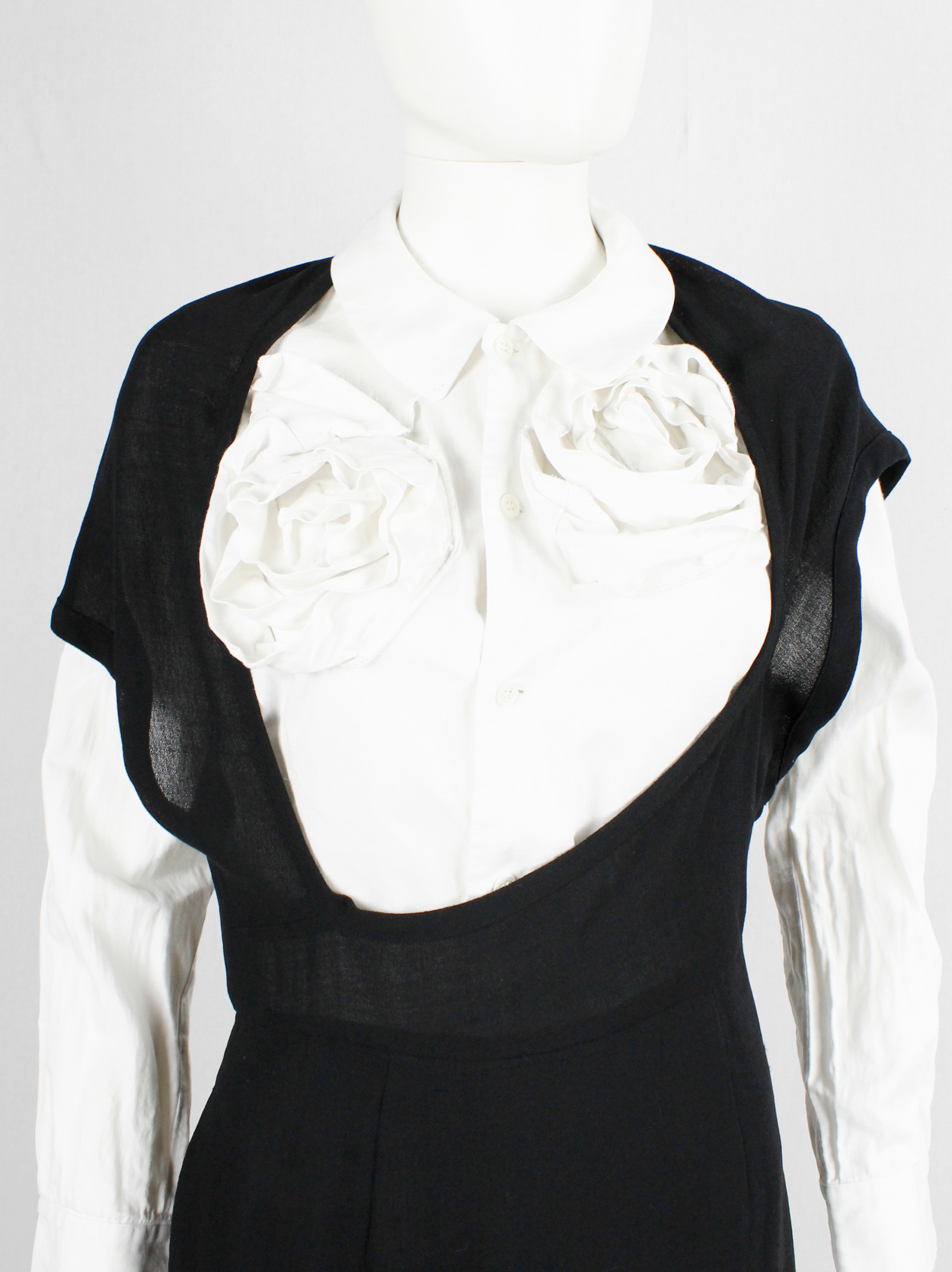 Comme des Garçons black dress with deformed upper and extra Comme des Garçons black dress with deformed upper and extra