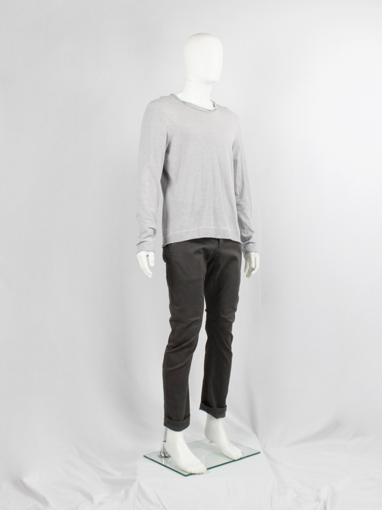 Maison Martin Margiela grey longsleeve tee with loosened Maison Martin Margiela grey longsleeve tee with loosened