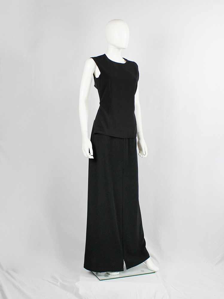 Ann Demeulemeester black maxi skirt with high zipper slits Ann Demeulemeester black maxi skirt with high zipper slits
