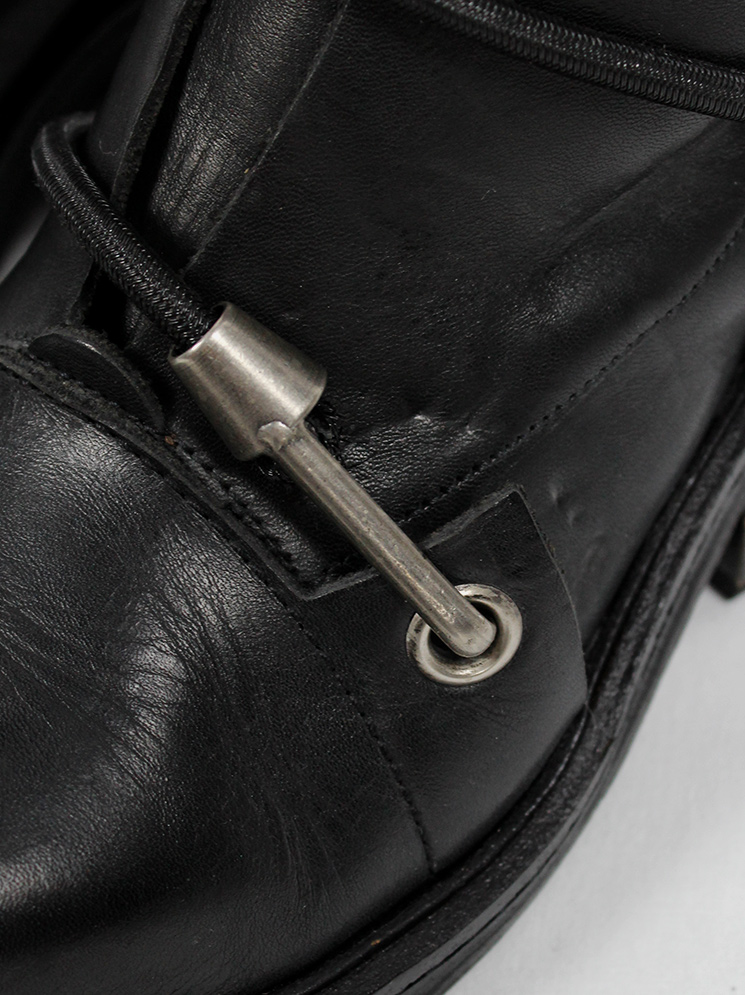 Dirk Bikkembergs black mountaineering boots with metal heel Dirk Bikkembergs black mountaineering boots with metal heel