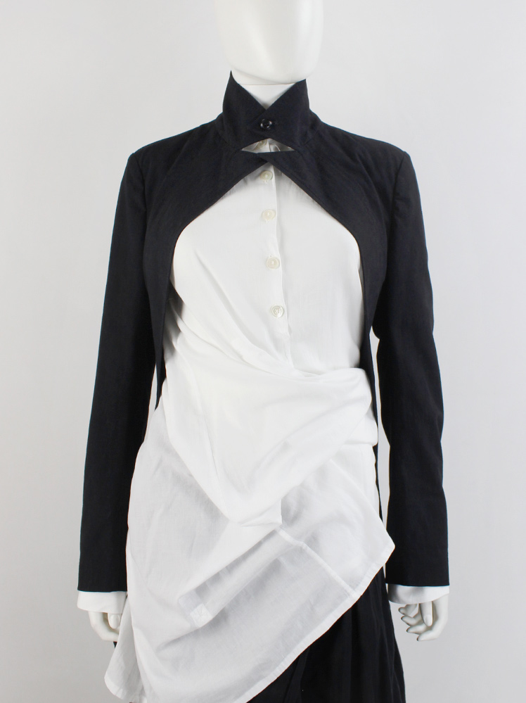 Y's Yohji Yamamoto dark grey tailcoat-style jacket — spring 2022 ...