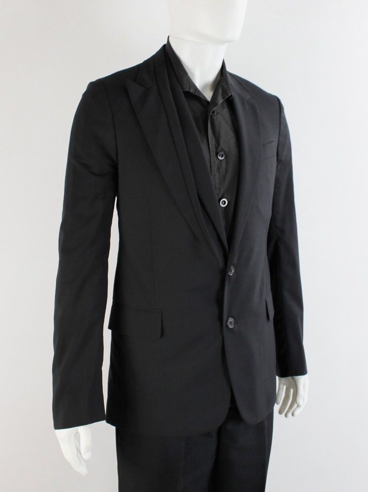 Kris Van Assche black tailored blazer with extra separated Kris Van Assche black tailored blazer with extra separated