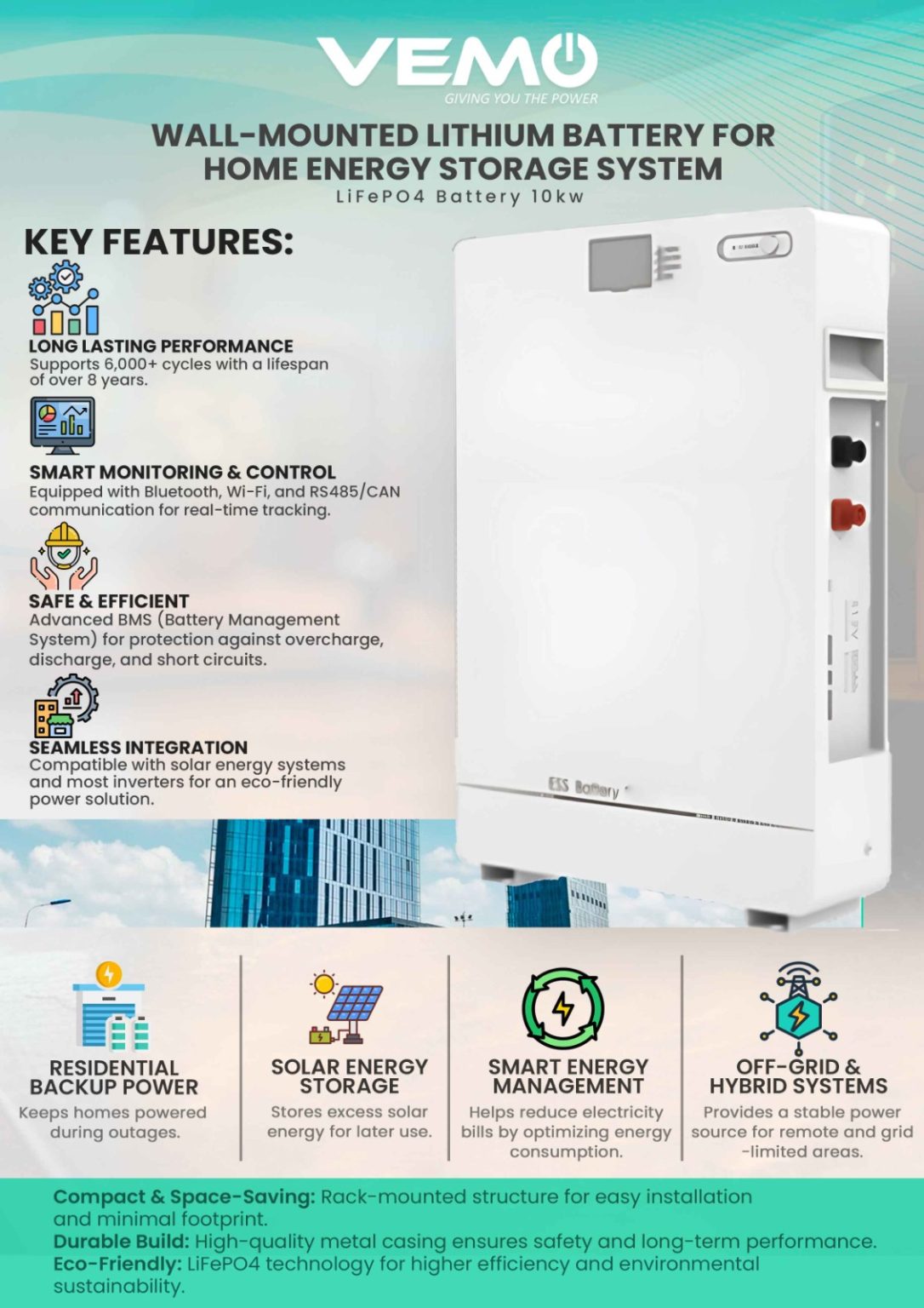 WALL MOUNTED LITHIUM BATTERY – vemo