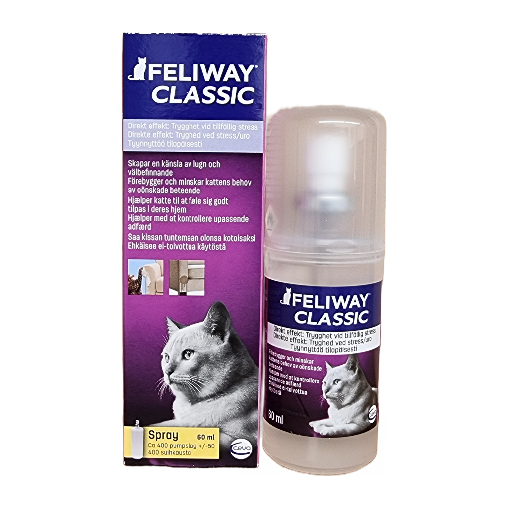 Feliway Classic Spray 60 Ml Nu I Större Förpackning Vetmobilen