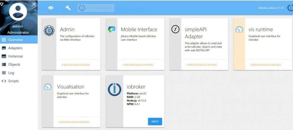 ioBroker Installation für Linux, Raspberry PI und Docker-Server (Anleitung)